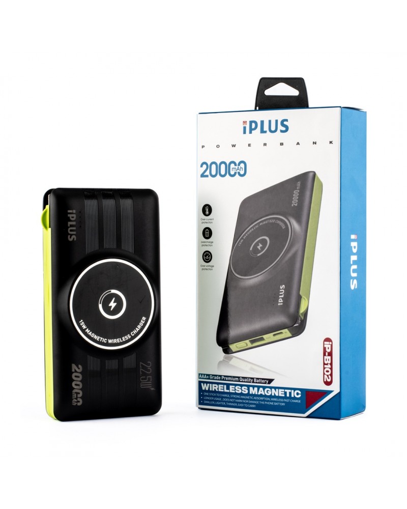 Iplus iP-B102 مغناطيسي لاسلكي بور بانك